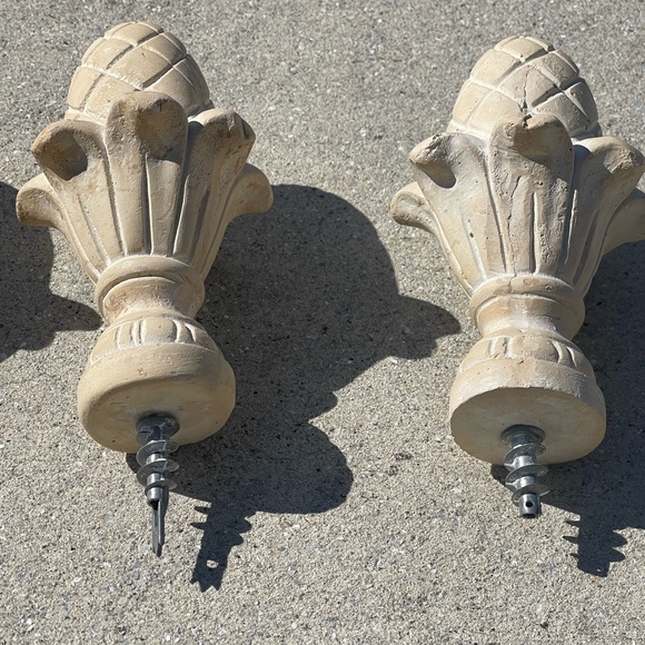 Accents | Vintage Terracotta Ceramic Pineapple Finials Drapery Hardware ...